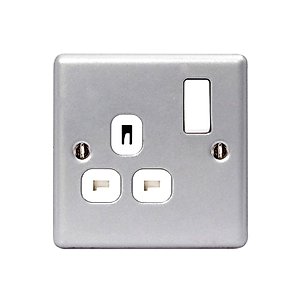 Masterplug - Metal Clad Switched Socket 1-Gang 13A