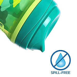 Chicco Insulated Rim Spout Trainer Spill Free Baby Sippy Cup 9 oz. - Two Pack, Green/Teal