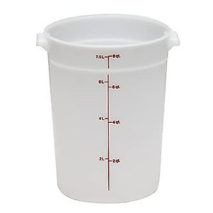 Cambro RFS8148 White Poly Round 8 Qt Storage Container