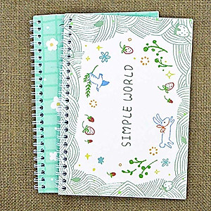 SUNNYHILL Sticker Collecting Album Reusable Sticker Book Won't Harm Stickers 30 Sheets 8.3" x 5.8" (Simple World)