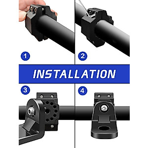 ZIDIYORUO Whip Light Mounts for ATV, Quad ATV Light Mounts Fit 0.875", 1", 1.125" Rack Bars and Bandlebars, Adjustable ATV Mount Made of Alloy Aluminum, Easy Installation (2 pcs Black)