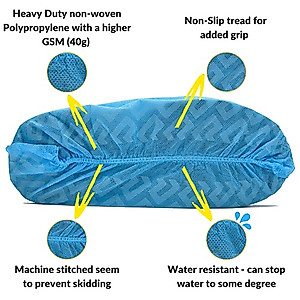 Strongman Tools Shoe Covers 120-Pack (60 Pairs) Shoe Protector for Men & Women, Disposable Shoe Covers Non Slip & Reusable, Water-Resistant Booties for Shoes, Durable for Indoor & Outdoor Use