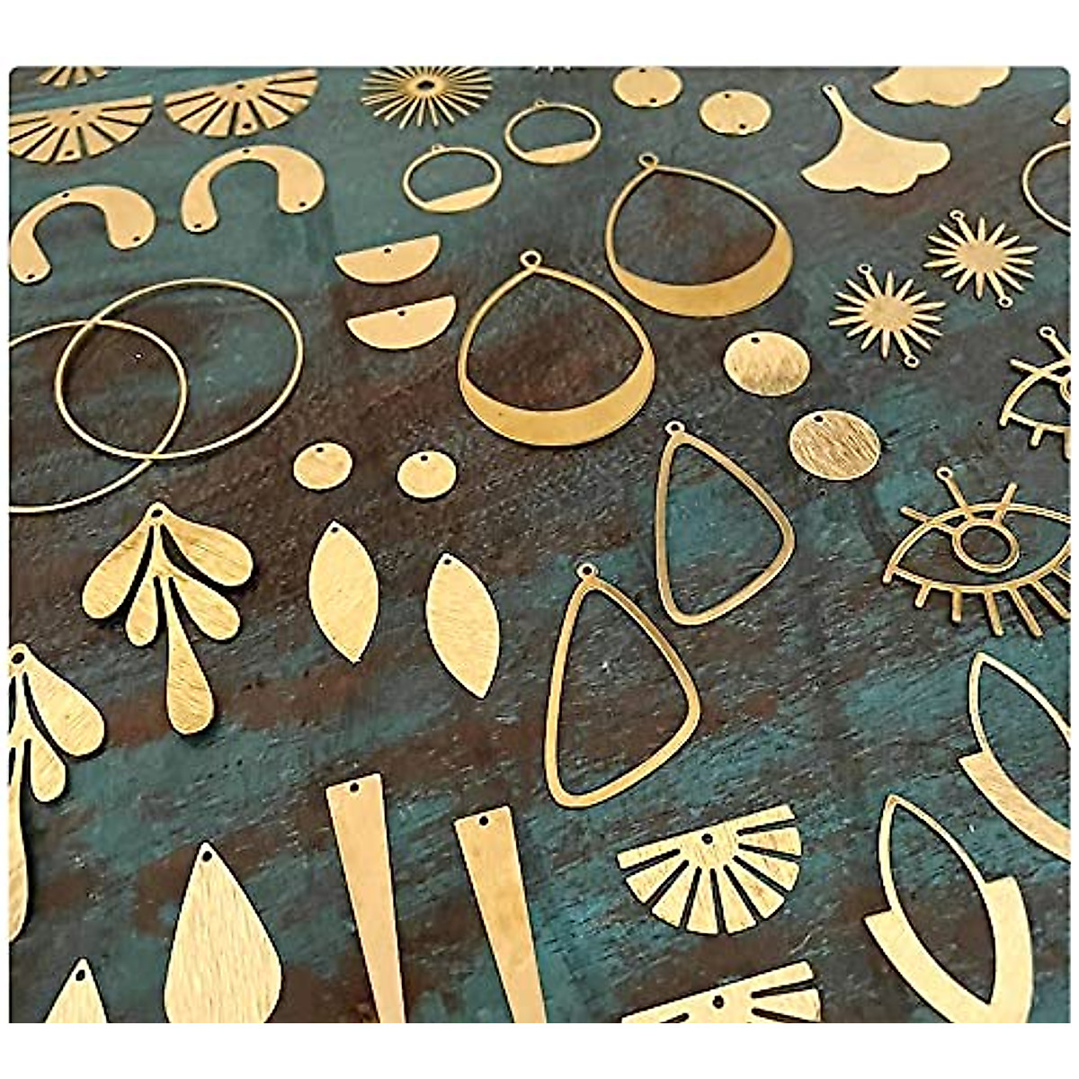 50pcs Adabele Raw Brass Kite Shape Charm Geometric Component 60mm Beading Connector Link No Plated/Coated for Earrings Necklace Jewelry Craft Making CX-A21