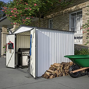 Goohome 6x8ft Metal Outdoor Storage Shed, Large Heavy Duty Tool Sheds with Lockable Doors & Air Vent,Utility and Tool Storage shed for Backyard Patio Lawn to Store Bikes, Tools, Lawnmowers