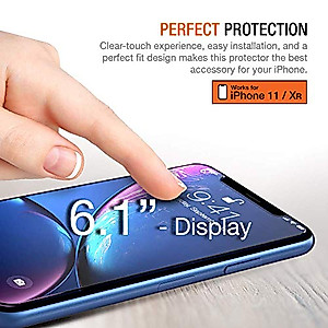 Trianium Tempered Glass Screen Protector Designed for Apple iPhone 11 (2019) / iPhone XR (2018), 3 Pack HD 0.25mm Glass 9H Film (w/Alignment Case Tool included)