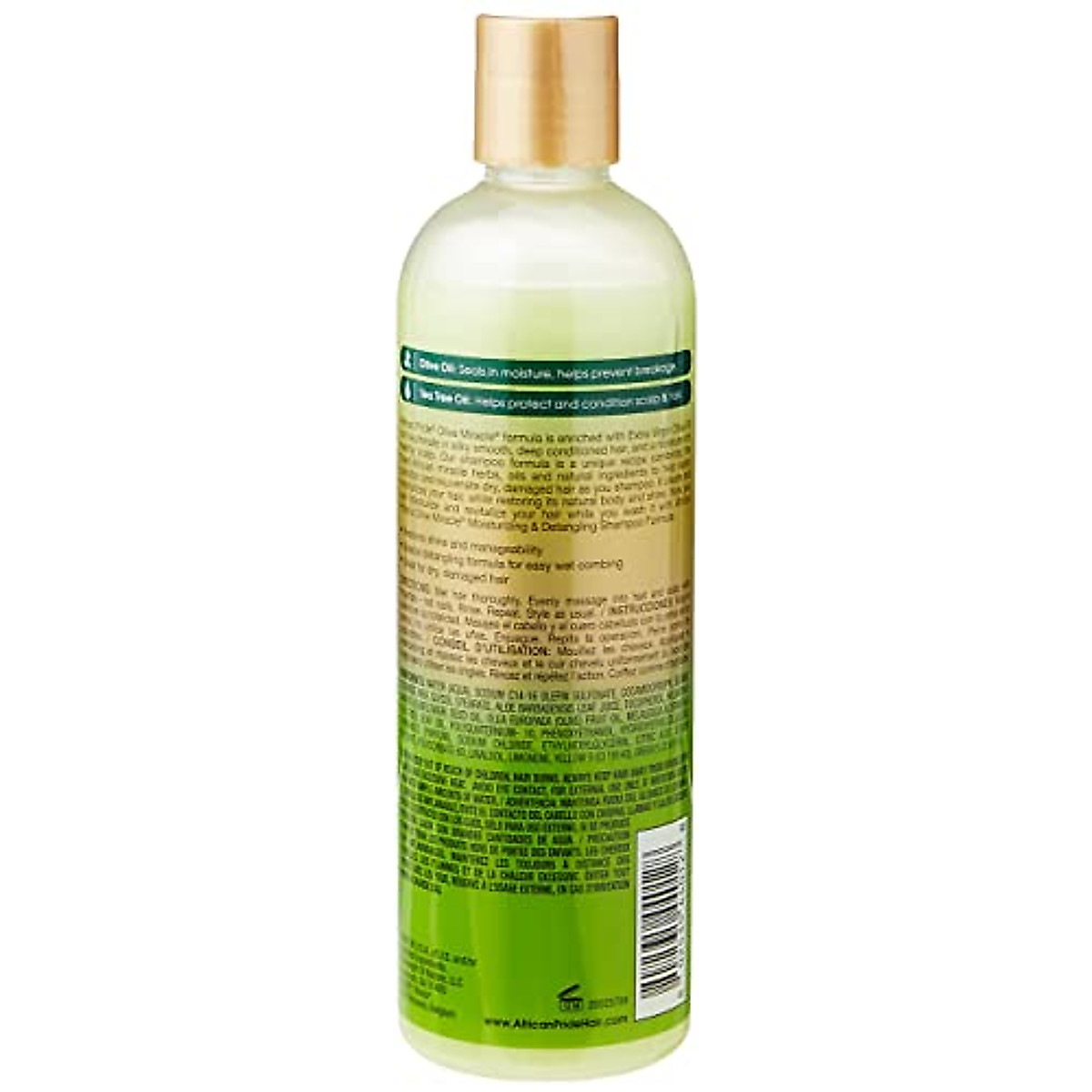 African Pride Olive Miracle 2-in-1 Shampoo and Conditioner, 12 Ounce