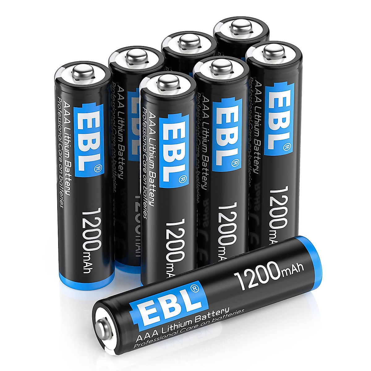 EBL 8 Pack 1.5V Lithium AA and 8 Pack Lithium AAA Batteries High Performance Constant Volt Lithium Battery