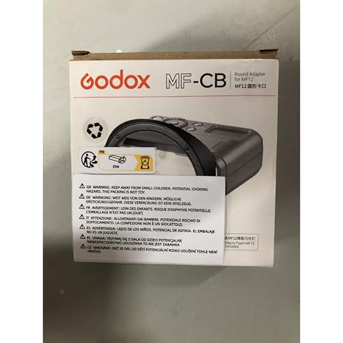 Godox MF-CB Round Adapter for MF12 MF12-K2 Macro Flash