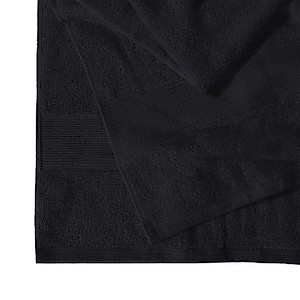BELIZZI Home Premium Cotton Oversized 2 Pack Bath Sheet 35x70-100% Pure Cotton - Ideal for Everyday use - Ultra Soft & Highly Absorbent - Machine Washable - Black