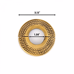 Renovators Supply Manufacturing Aluminum Escutcheon Plate 3.13" OD Escutcheon Lacquered Antique Gold Finish Radiator Flange