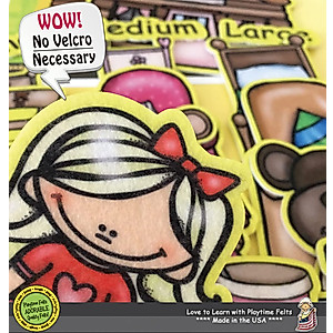 Goldilocks and Three Bears Felt Story Set | 19 PRECUT & Ready to Play Colorful & Durable Felt Pieces for Toddlers, Preschool & Kindergarten | Reusable Felt Board Stories