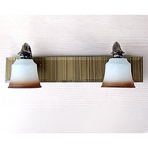 Lanterne Wall Sconces Metal Retro Simple Bedroom Bathroom with Glass Wall Lamp