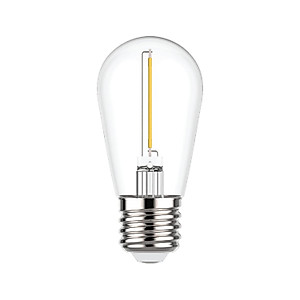 GE LED String Light Bulb Replacements, Soft White, S14 Bulbs, Clear, Medium Base (10 Pack)