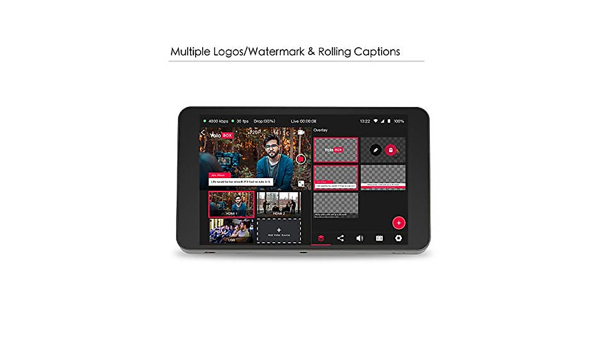 YOLOLIV YoloBox Portable Live Stream Studio | 4-in-1 HD Encoder & Switcher