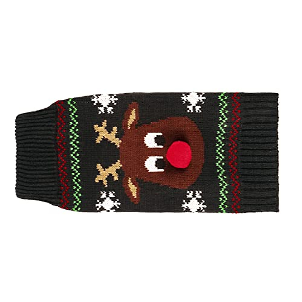 Mogoko Christmas Reindeer Dog Sweater Knitwear Cat Apparel Soft Thickening Warm Pup Dogs Shirt Winter Puppy Fleece Sweater for Xmas Cold Winter