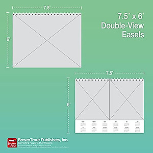 Beaches | 2024 7.5 x 6 Inch Monthly Double-View Easel Desk Calendar | BrownTrout | Travel Nature Tropical