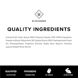 Blind Barber 151 Proof Premium Mens Pomade - Strong Hold Hair Pomade for Men - Water-Based High Shine Pomade for Hair Styling & Structure - Infused with Hops & Tonka Bean (2.5 Ounces)