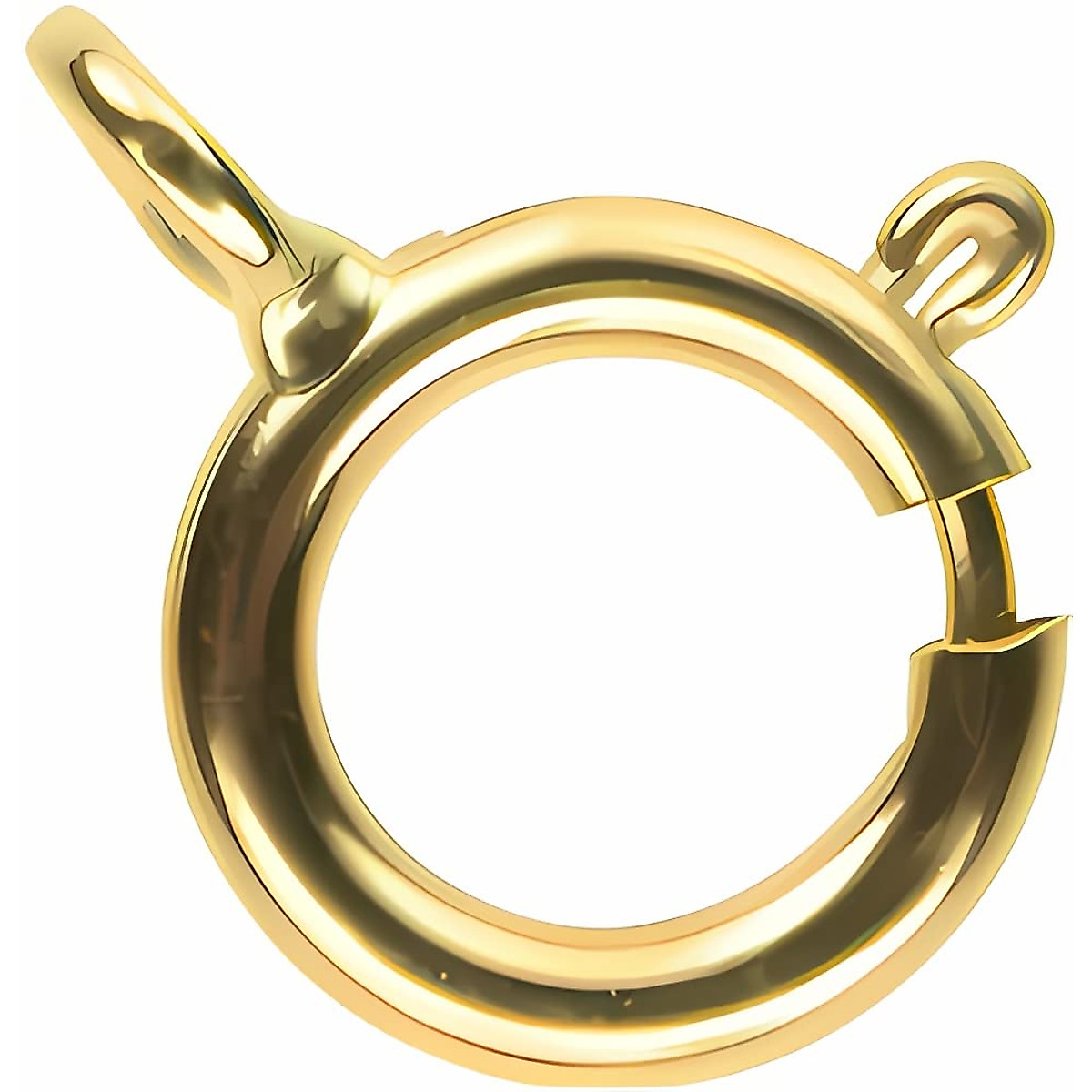 14K Spring Ring 6mm Open Ring Clasp
