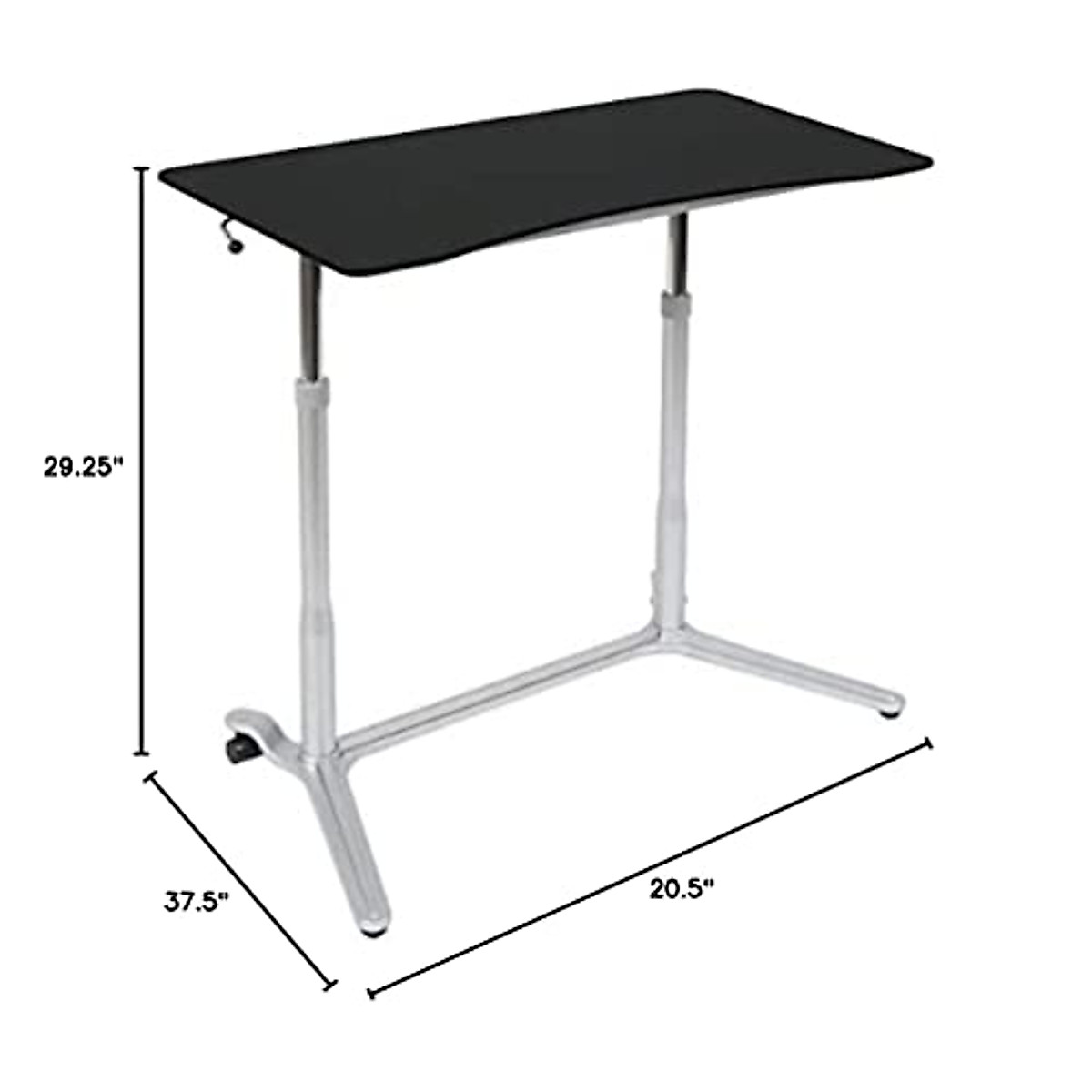 Calico Designs 51230 Sierra Height Adjustable Desk, Silver/Black 37.5 Inch