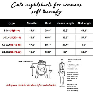 ENJOYNIGHT Sleepwear Women's Nightgown Printed Sleep Shirt Short Sleeve Sleep Tee Cotton Nightshirt (Purple,1X-2X)