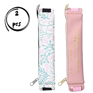 Mr. Pen - Adjustable Leather Pen Holder, 2 Pcs, 8" x 1.5"