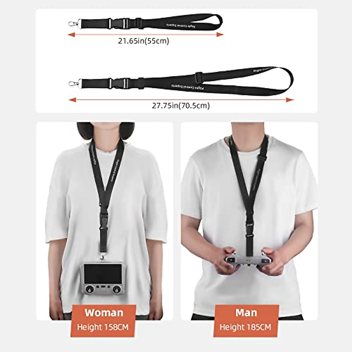 HeiyRC Mini 3 Pro Lanyard,For DJI RC Neck Strap Adjustable Shoulder Tape Band Soft,Compatible with DJI Mini 3/Mini 3 Pro Accessories