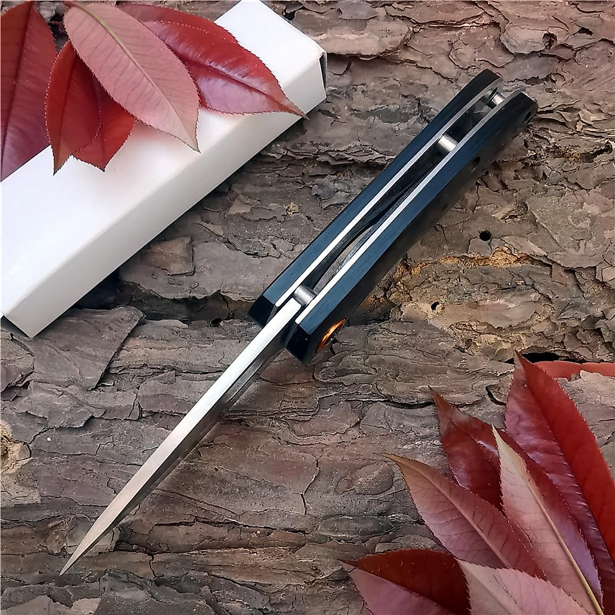 DOOM BLADE Gifts for Men Pocket Knife, Folding Knives with Pocket Clip 2.63 inches Blade Length 440C Stainless Steel Blade with Wood Handle,Lightweight,For Outdoor, Hunting, Fishing,Camping (Black)