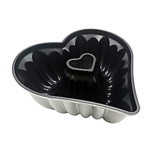 WBJKZJD Charlotte Cake Mold Aluminium Kitchen Accessories Decoration Christmas Wedding Family 3D Charlotte Cake Pan (Love heart shape)