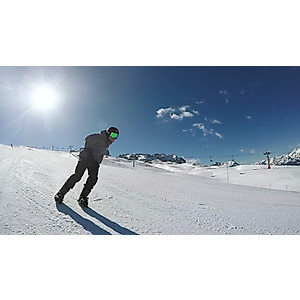 Snowfeet - Mini Short Ski Skates for Snow | Skis for Winter Shoes | Short Snowskates Snowblades Skiboards | The Real Original (RED)