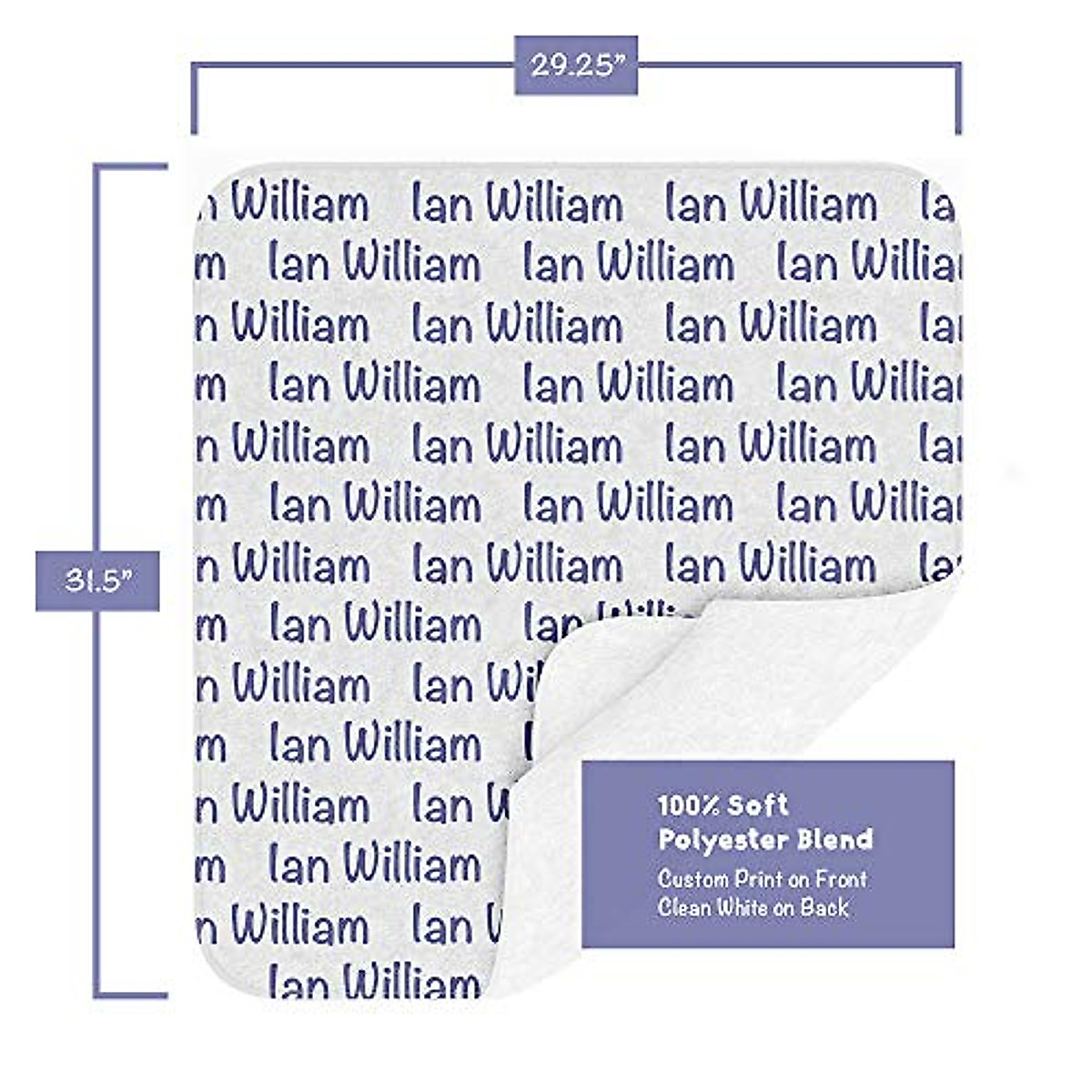 Personalized Baby Blanket with Name – Extra Soft, Premium Quality Baby Blanket for Girls and Boys with Customized Name Dyed Into Fabric – Fade-Proof, Machine-Washable (Skylar Pink)