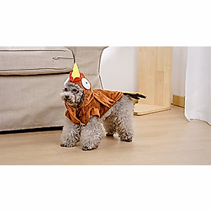 Mogoko Turkey Dog Costumes, Cute Pet Halloween Cosplay Jumpsuit with Hat, Adorable Magician Costume, Apparels Warm Outfits Clothes