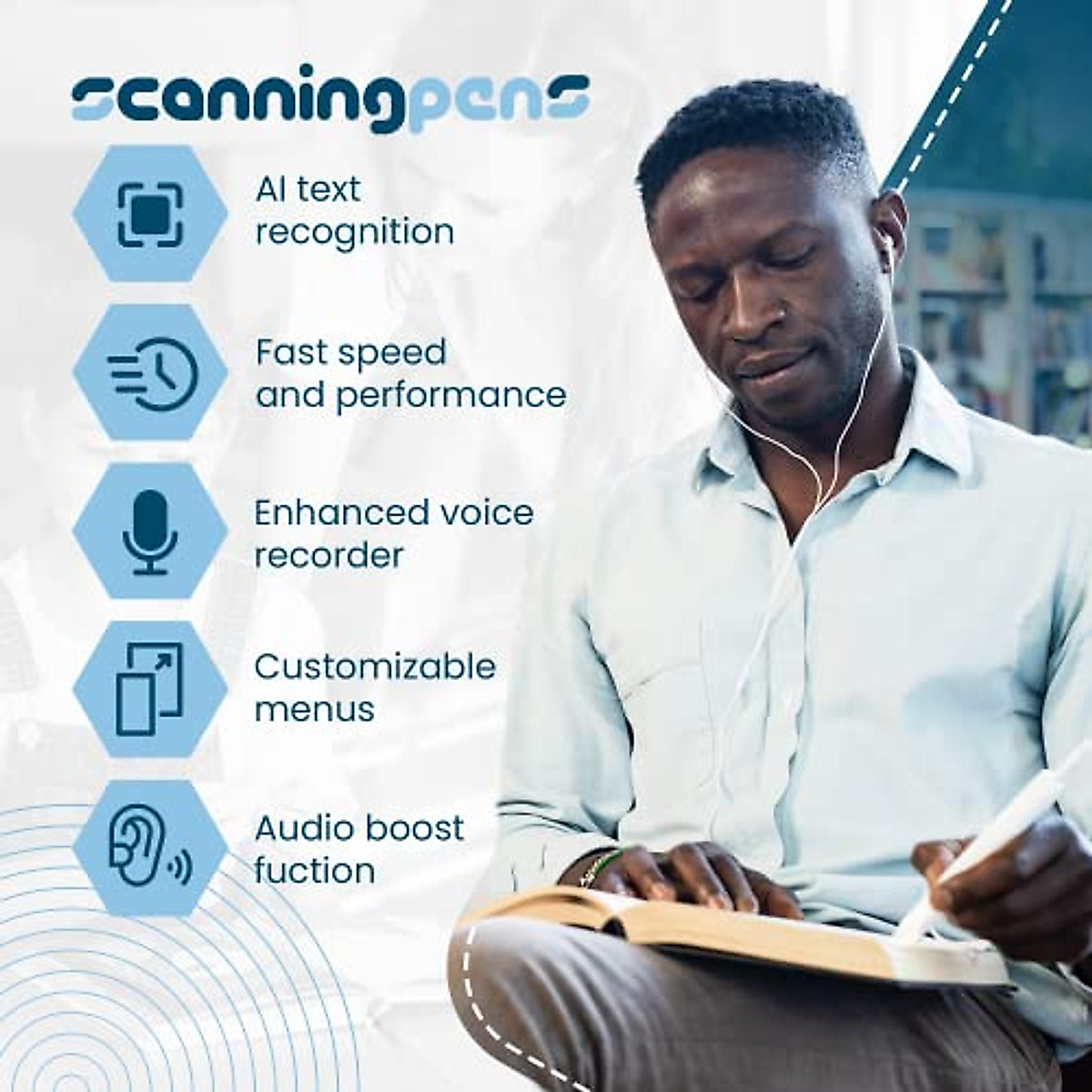 C Pen Text to Speech Reader Pen 2 - OCR Scanning Device for Reading, Literacy & Learning | Assistive Tool for Dyslexia & Learning Differences | Tests, Meetings, Study | Windows & Mac