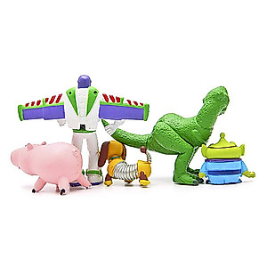 Pantyshka Story Cake Toppers – Pack of 9 Figurines – Premium Quality Birthday Party Favors Including Woody, Buzz Lightyear, Jessie, Lotso, Bullseye, Rex, Alien, Slinky, Hamm