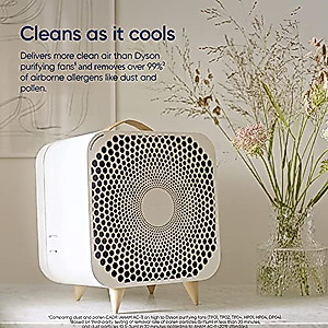 BLUEAIR Pure Fan Auto, 3-Speed HEPASilent Room Fan, Cools + Cleans, Removes Allergens Dust Pollen for Floor Table Desk and Bedrooms, White, Medium