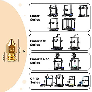 Comgrow 25PCS MK8 Ender 3 V2 Nozzles 0.4MM, 3D Printer Brass Hotend Nozzles with DIY Tools Storage Box for Creality Ender 3/Ender 3 Pro/Ender 3 Max/5 Pro/Ender 3 S1/Ender 3 Neo/CR 10 Series 3D Printer