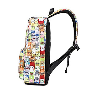 Wadirum Trend Printed School Backpack for Teenage Kids Schoolbag Dog