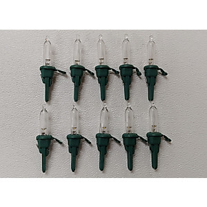 JL Missouri Parts 10 LED Clear 3.4 Volt .068 Watt Mini Bulb Christmas Light Bulbs Tree Light Replacement Indoor Outdoor