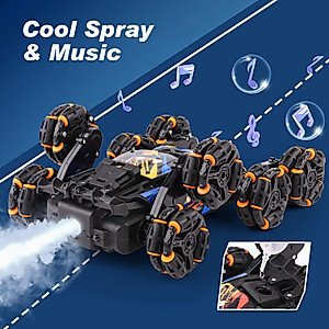 NEXBOX Cool 8 Wheels Hand Controlled rc Stunt Car Toys, Gesture Sensing Remote Control Cars for Boys Age 6 7 8-12 13 14 Year Old, Birthday Gifts Ideas for Kids