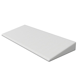 TOLEAD Bed Inclined Wedge Pillow, 7.5 Inch Bed Incline Mattress Topper, Wedge Mattress Elevator for Acid Reflux, Post Surgery, Anti-snoring, Queen, White