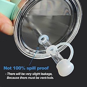 LUOLAO Silicone Spill Stopper Compatible with YETI Straw Cup, Mug Tumbler Accessories Including 2 Straw Cover Topper Cap, 2 Leak Proof Stopper