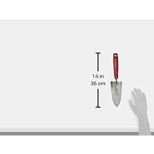 Corona CT 3314 Premium Stainless Steel ComfortGEL Garden Trowel, 13.5" Overall Length, Handle Length 7", Red