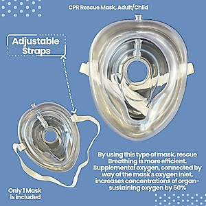 MCR Medical Pack of 5 CPR Rescue Mask, Adult/Child Pocket Resuscitators, Hard Case with Wrist Strap