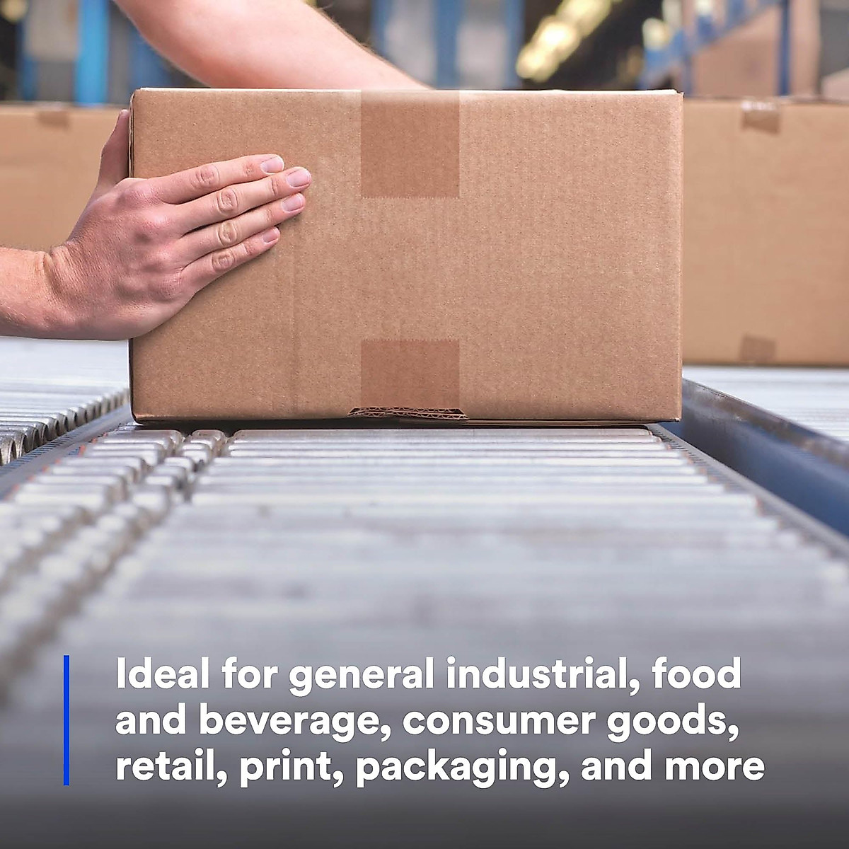 Scotch - 21200190087 H180 Industrial Packing Tape Dispenser for 2" Tape – Lightweight and Portable for Commercial Packaging, Shipping, Moving, Carton and Box Sealing, Gray (19008)