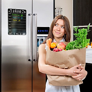Weekly Dinner Menu Board for Kitchen A4-8.5x12 Black Magnetic Weekly Meal Planner for Fridge Dry Erase Weekly Menu Board Magnetic Menu for Refrigerator Food Menu Board Weekly Chalkboard Menu Board