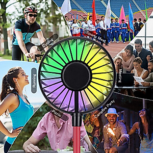 XINBAOHONG Neck Fan, Portable USB Rechargeable LED Fan Headphone Design Hand Free Personal Fan Wearable Cooler Fan with Dual Wind Head for Traveling Outdoor Office (Black)