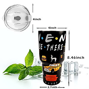 Friends 30 oz Stainless Steel Tumbler with Lids,Friends TV Show Gifts,Friends TV Show Merchandise,Friends Coffee Mugs 30oz Double Walled Insulated Tumbler Travel Coffee Cup Keeps Drinks Cold & Hot