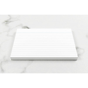 Silvine Luxpad 6x4" Gluebound Revision & Presentation Cards - White. 50 Cards Per Pad, Lined with Headline.