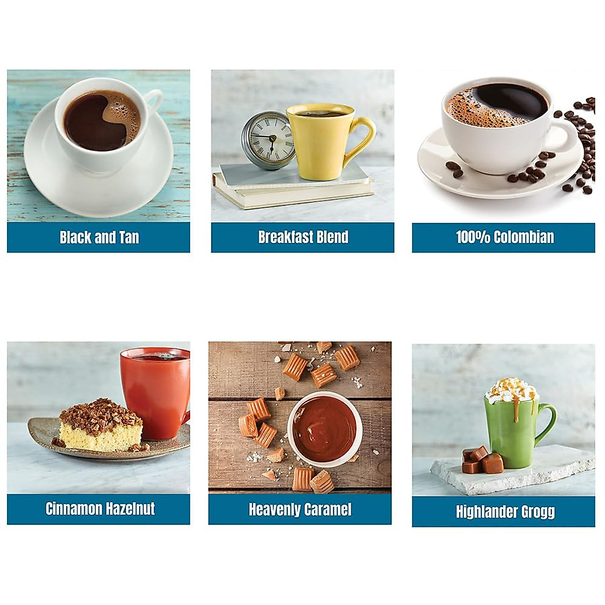 Gourmet Flavored Decaf Coffee Sampler Pack - 10 Bags of Unique Flavored Coffees - Roasted by Door County Coffee