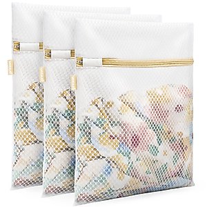 Prezon Mesh Laundry Bags, Washing Machine Wash Bags, Reusable and Durable Mesh Wash Bags for Delicates Blouse, Hosiery, Underwear, Bra, Lingerie Baby Clothes - 3M（12 x 16 Inches）