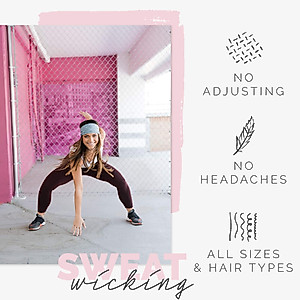 Maven Thread Women's No-Slip Sweat-Wicking Headband for Exercise and Yoga, 4-Pack (Tribe)